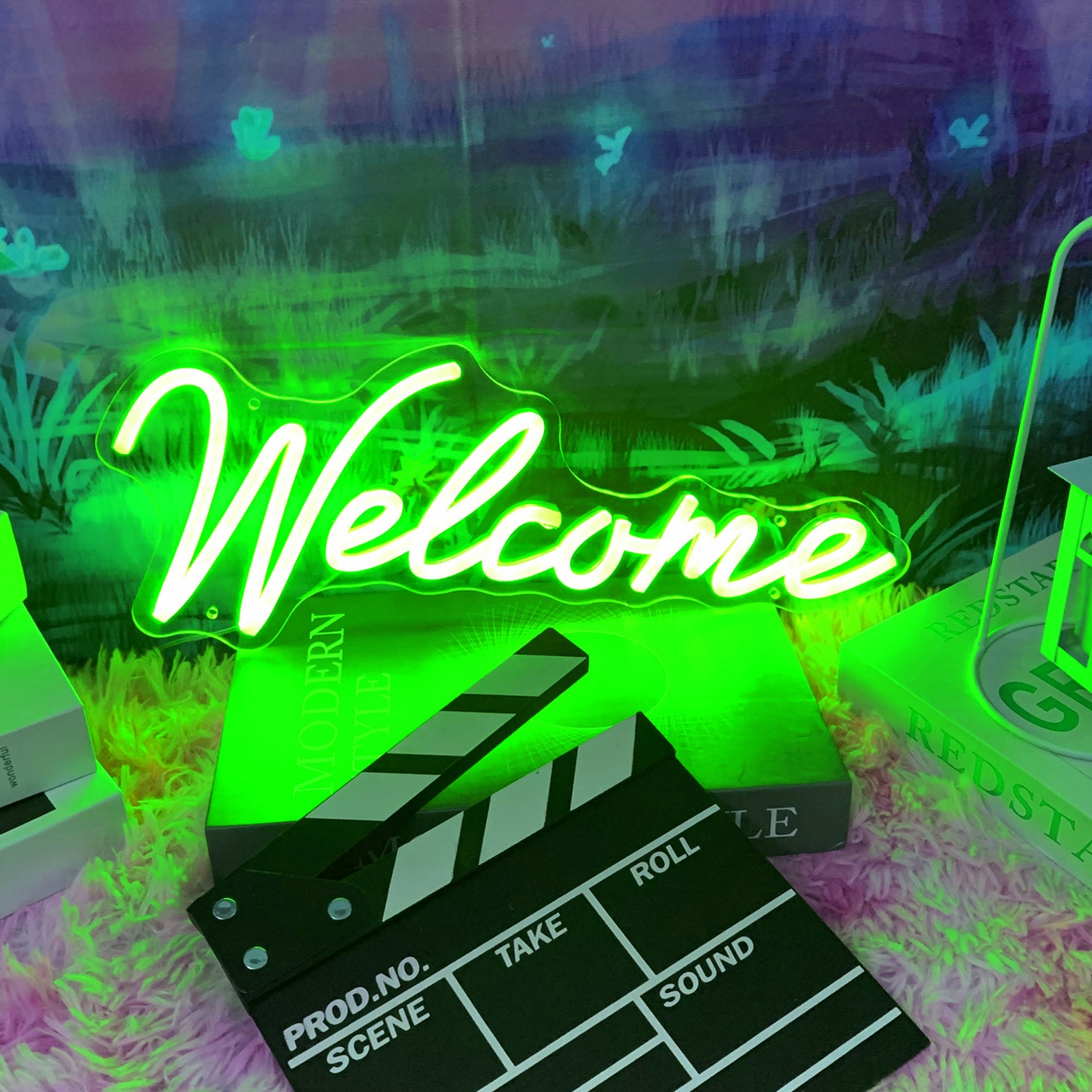 Custom Welcome Neon Sign: Business Logo, Wall Decor - Etsy