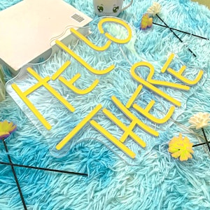 Hello There, Hell Here Neon Sign, Halloween Decor Lights, Horror Decor ...