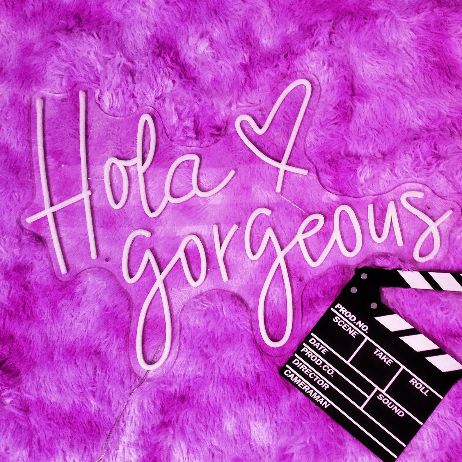 Hola Gorgeous Neon Sign, Hola Neon Sign, Custom Neon Sign, Neon Sign ...