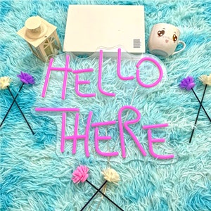 Hello There, Hell Here Neon Sign, Halloween Decor Lights, Horror Decor ...