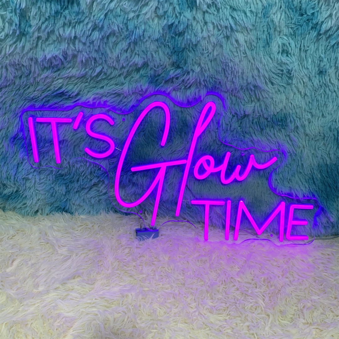 It's Glow Time Neon Sign, Esthetician Neon Sign, Custom Logo Sign ...