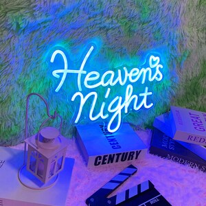 Heaven's Night Neon Sign, Wedding Neon Sign, Custom Neon Sign, LED Neon ...