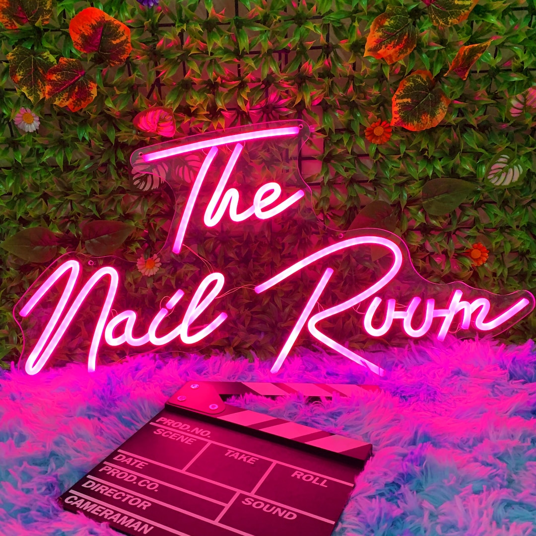 The Nail Room Neon Sign, Nails Neon Sign Wall Decor, Neon Sign Nails ...