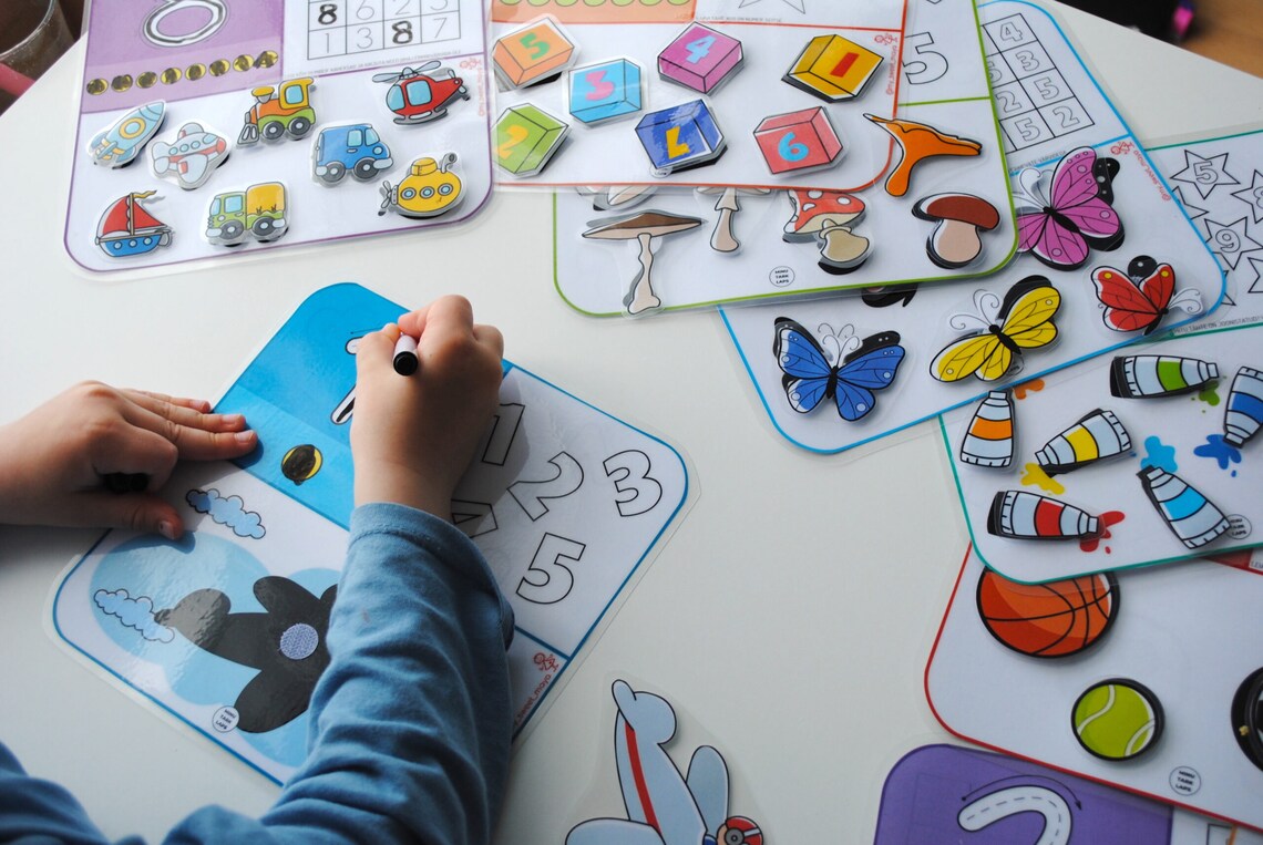 Printable Worksheets Numbers, Iq-cards, Busy Book, Counting, Preschool ...