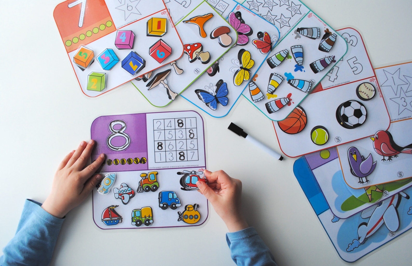 Printable Worksheets Numbers, Iq-cards, Busy Book, Counting, Preschool ...