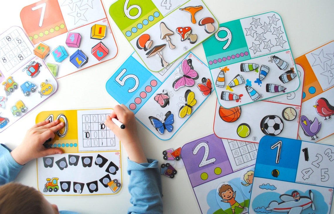 Printable Worksheets Numbers, Iq-cards, Busy Book, Counting, Preschool ...