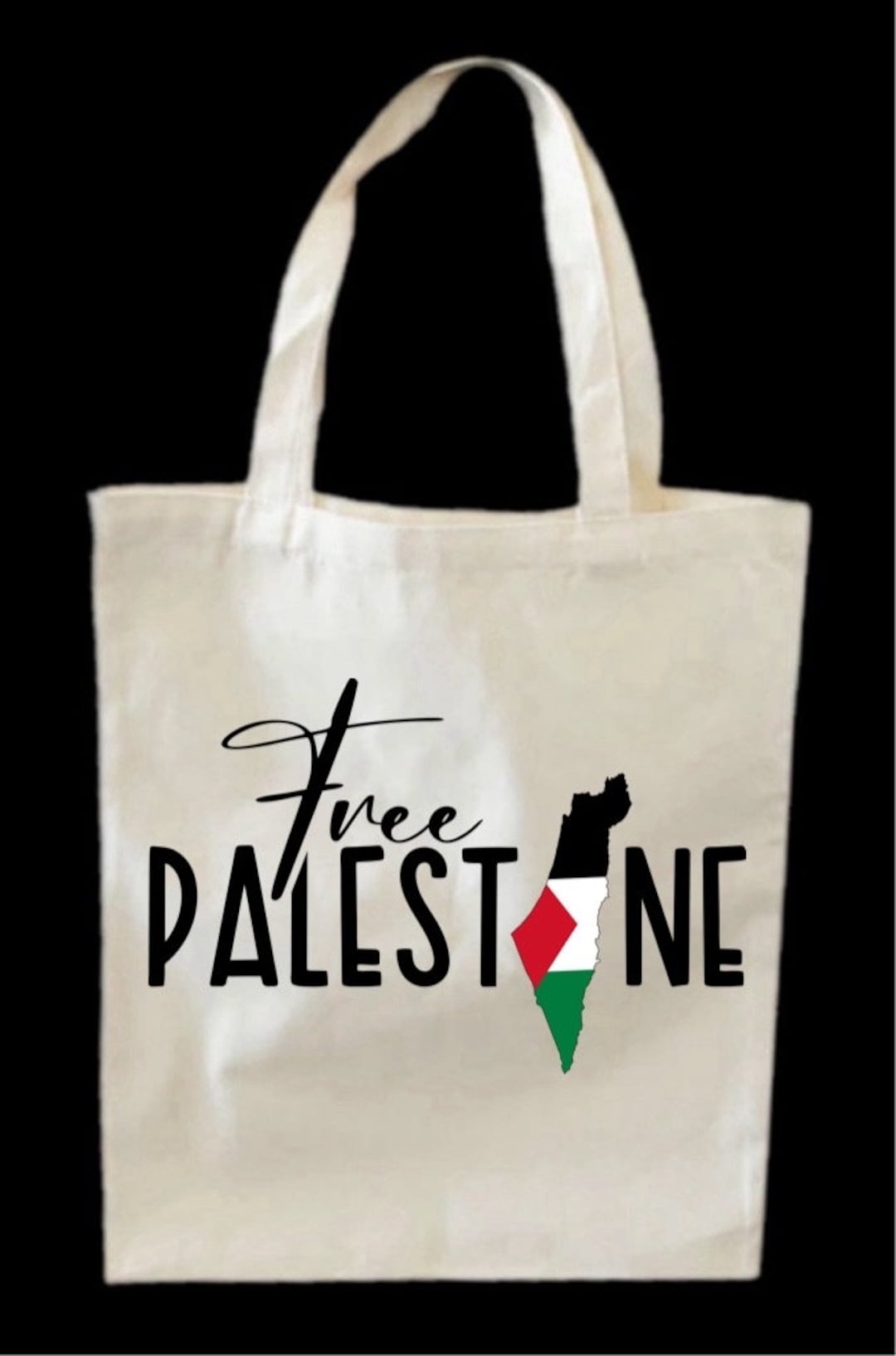 Custom Palestine Canvas Tote Bag Many Different Designs Available Great ...