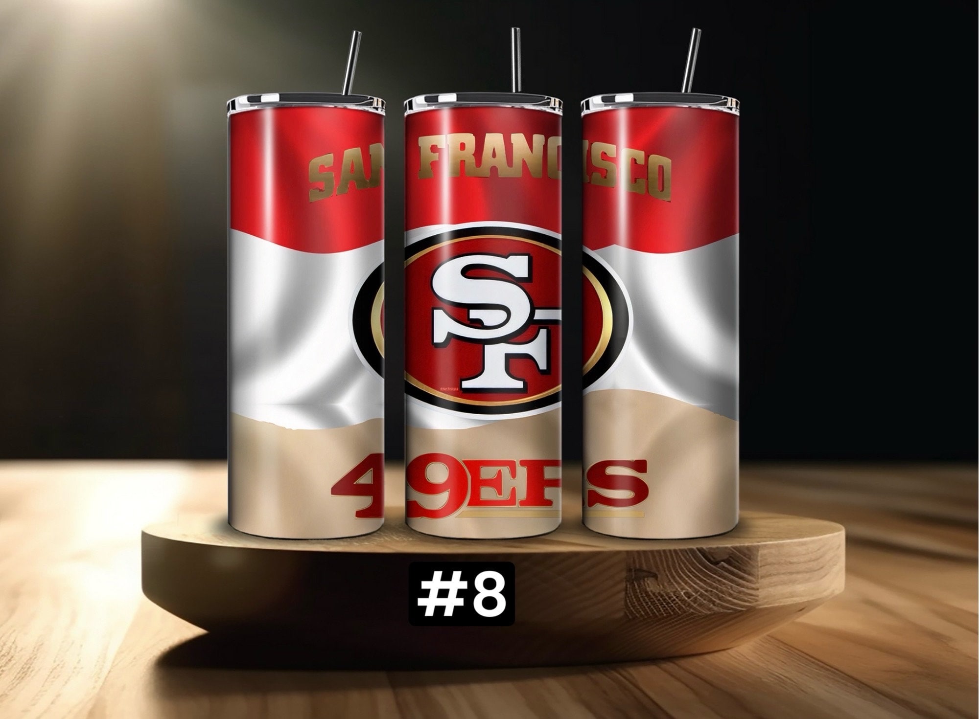 Custom 49ers Stainless Steel Insulated Skinny Tumbler 20 Oz W/lid ...