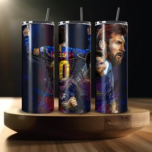 Custom Lionel Messi Stainless Steel Insulated Skinny Tumbler 20 Oz W ...