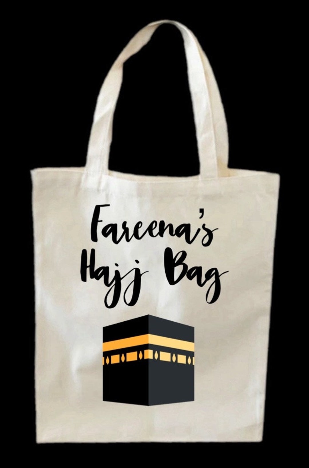 Personalized Custom Hajj Canvas Tote Bag FREE SHIPPING - Etsy