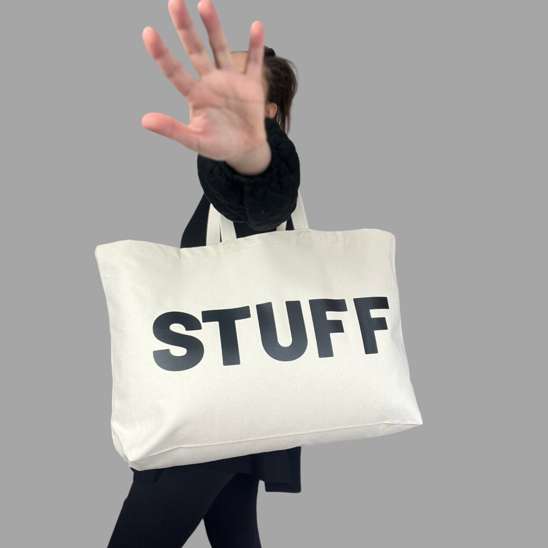 Large Jumbo Giant Oversized Holiday Travel Weekend Canvas STUFF Bag ...