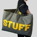 Large Jumbo Giant Oversized Holiday Travel Weekend Canvas STUFF Bag ...