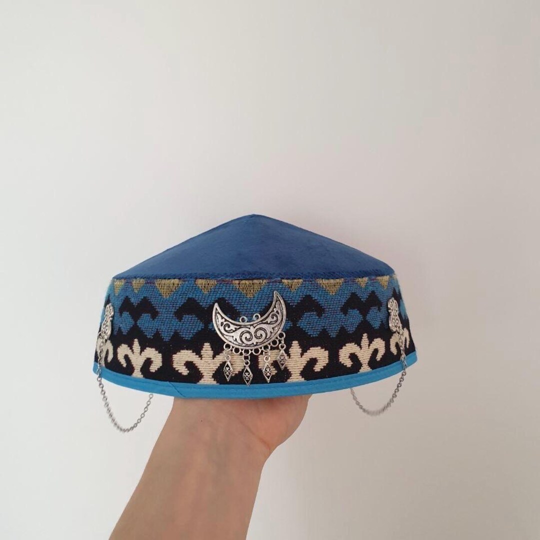 Kazakh Takia Hat: Silk Road Ethnic Beanie, Central Asian Design - Etsy