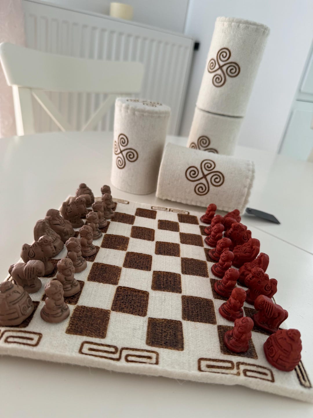 Foldable Felt Chess Set: Mongolian Nomadic Decor - Etsy