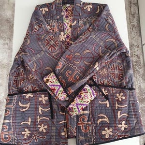 Kazakh Velvet Shapan Jacket: Ethnic Ornament Silk Road Style - Etsy