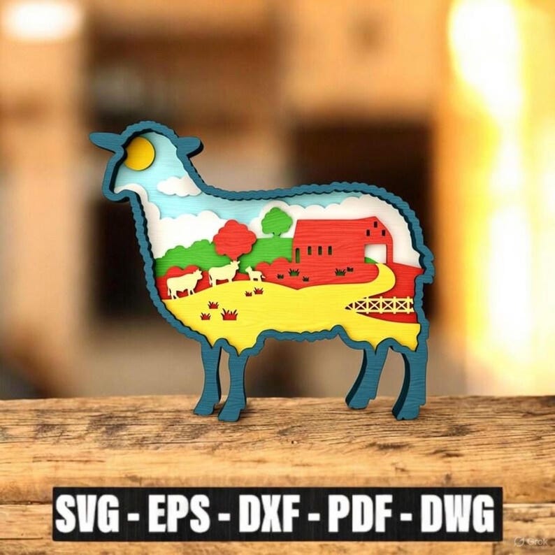 Farm Animal SVG Bundle Laser Cut Files Glowforge Ready Multilayer Horse ...