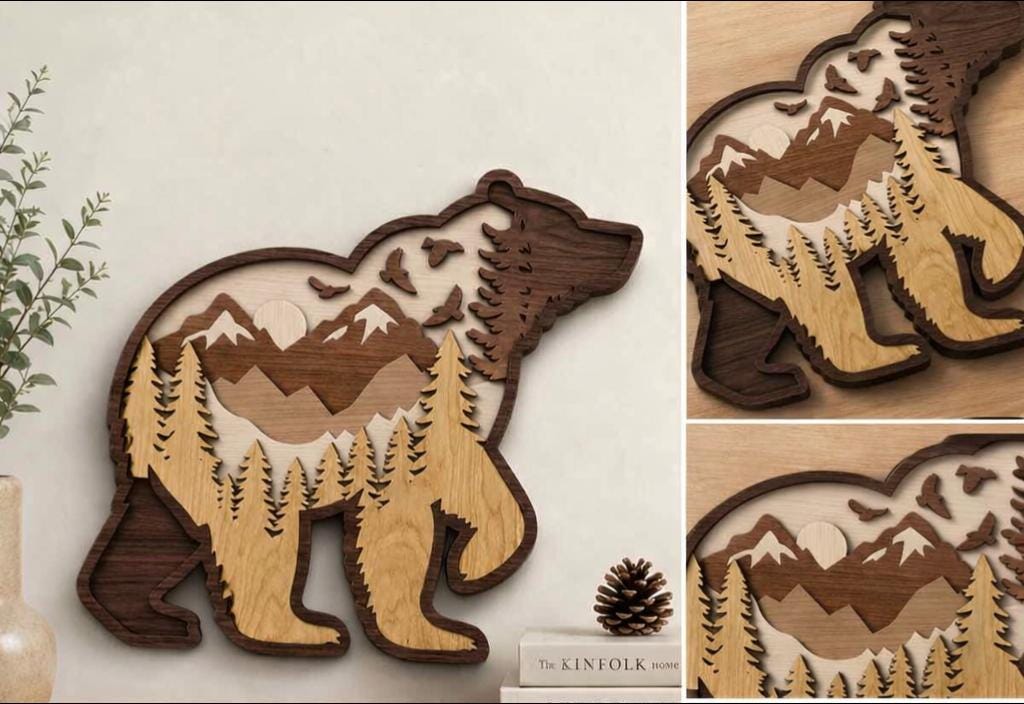 Wildlife Mountain Animals SVG Bundle – Bear Moose Deer Wolf Fox Bison ...