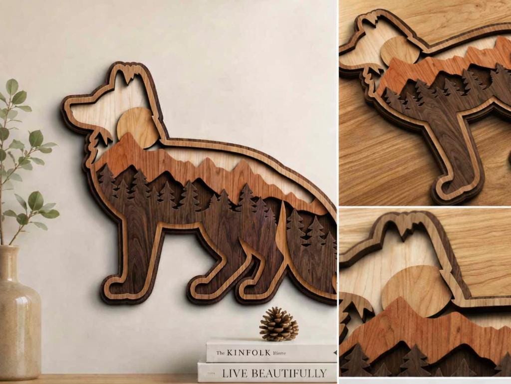 Wildlife Mountain Animals SVG Bundle – Bear Moose Deer Wolf Fox Bison ...