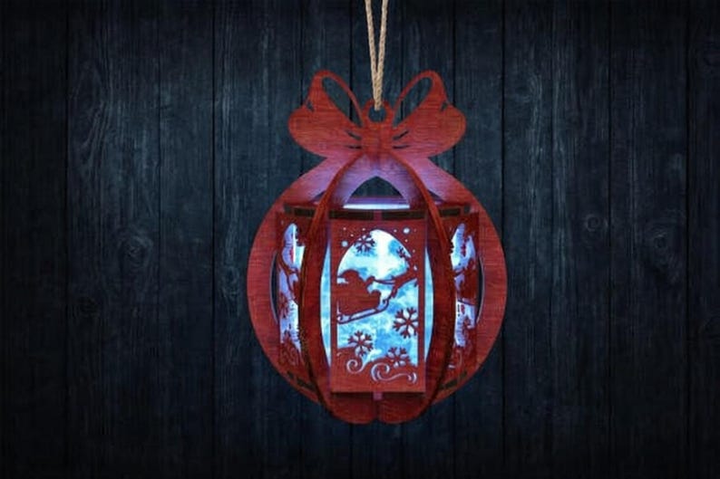 Laser Cut Christmas Ornament SVG Bundle | Holiday Lantern Designs ...