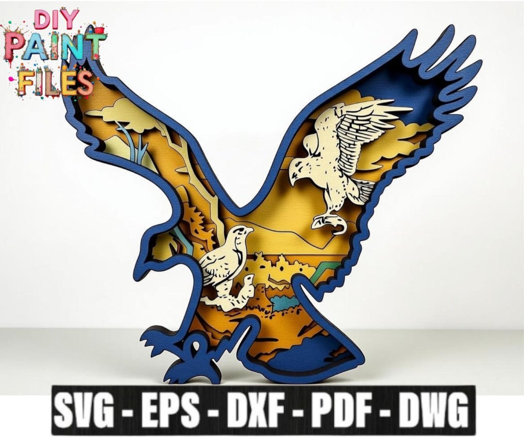 3D Layered Eagle SVG, Patriotic Laser Cut File (digital Download), Best ...