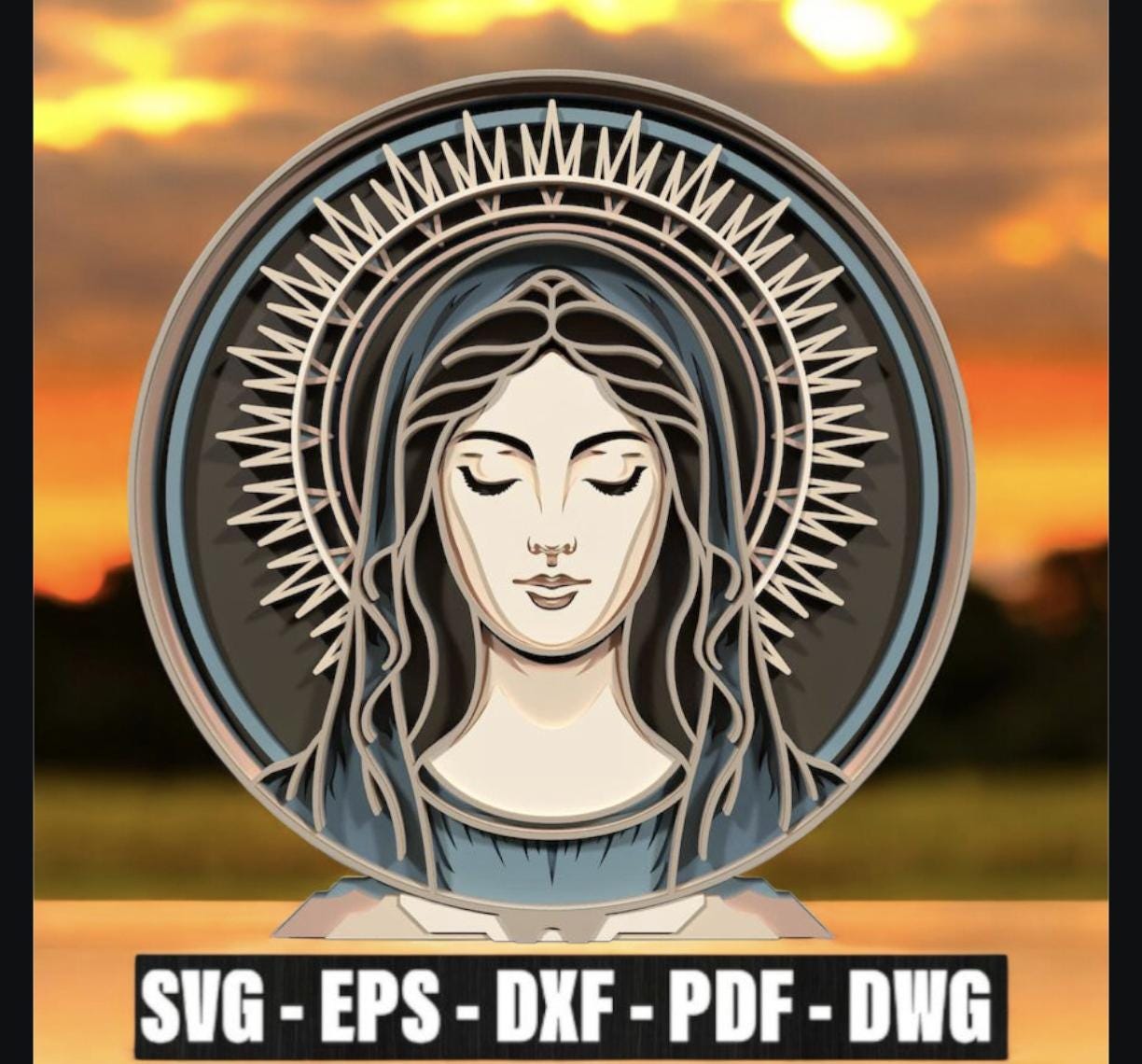 Layered Virgin Mary SVG Bundle – Catholic Laser Cut Files - Etsy