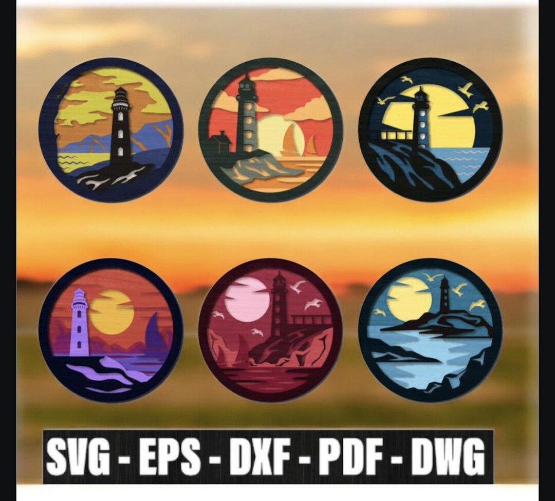 3D Lighthouse Cut With Laser in Layers - Laser Files, Svg Bundle ...