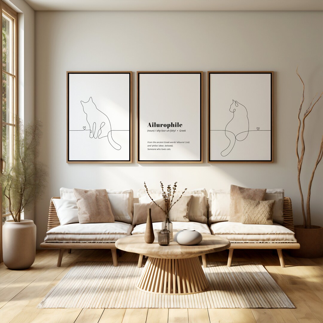 INSTANT DOWNLOAD Cat Lineart Art Prints - Etsy