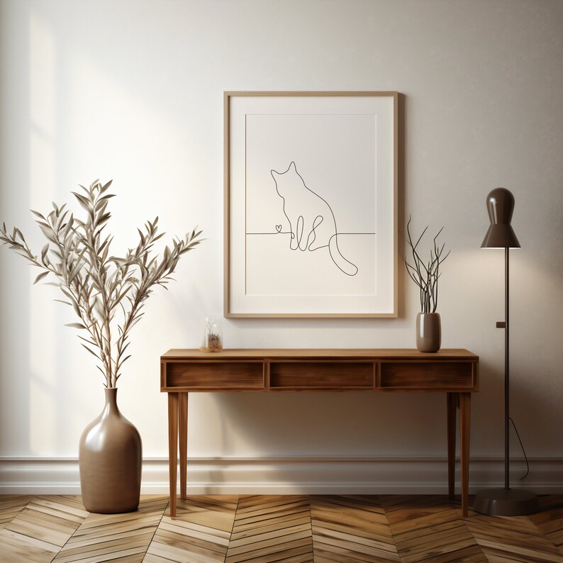 INSTANT DOWNLOAD Cat Lineart Art Prints - Etsy