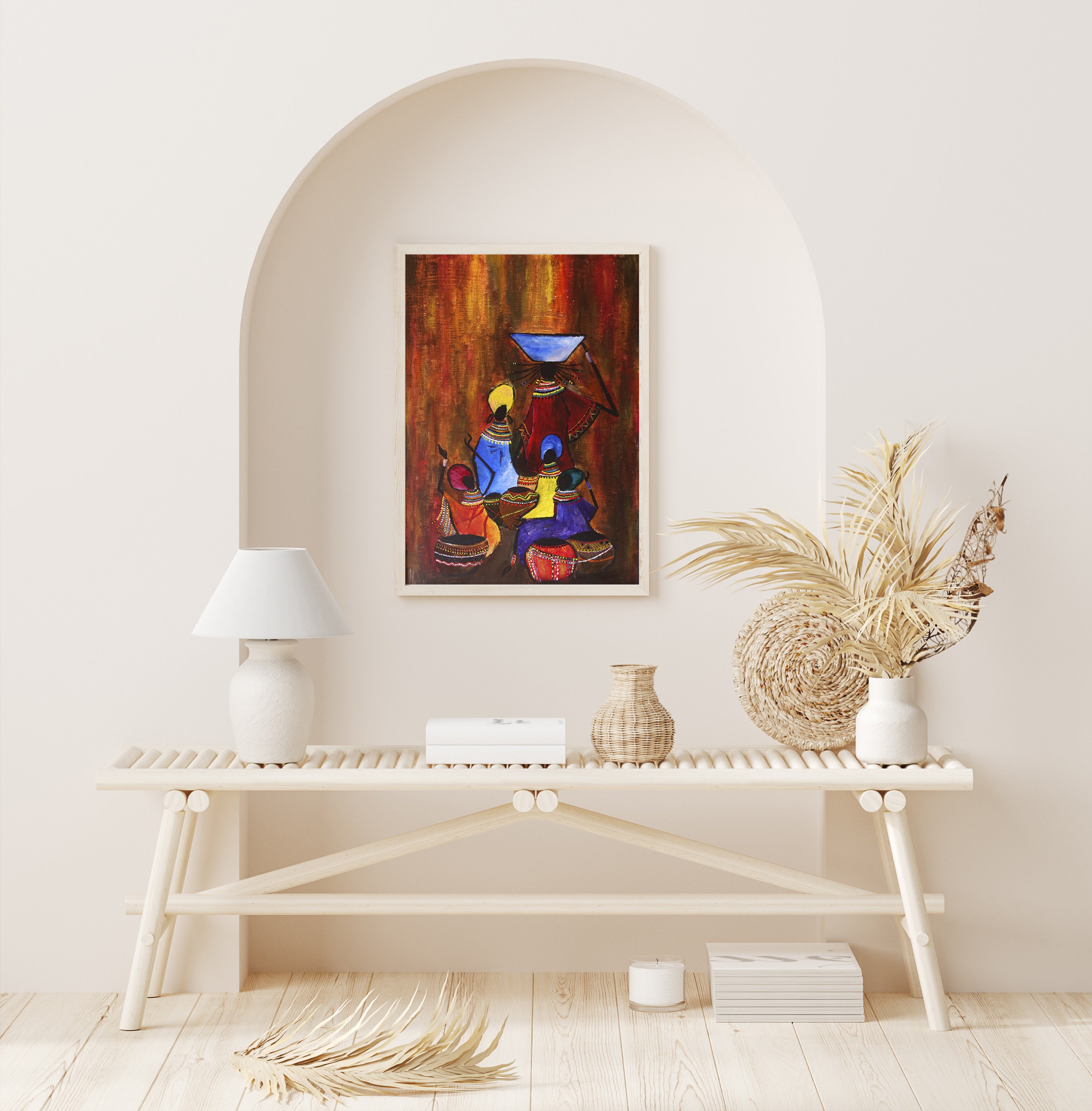 African Boho Wall Art African Art Contemporary African Art - Etsy