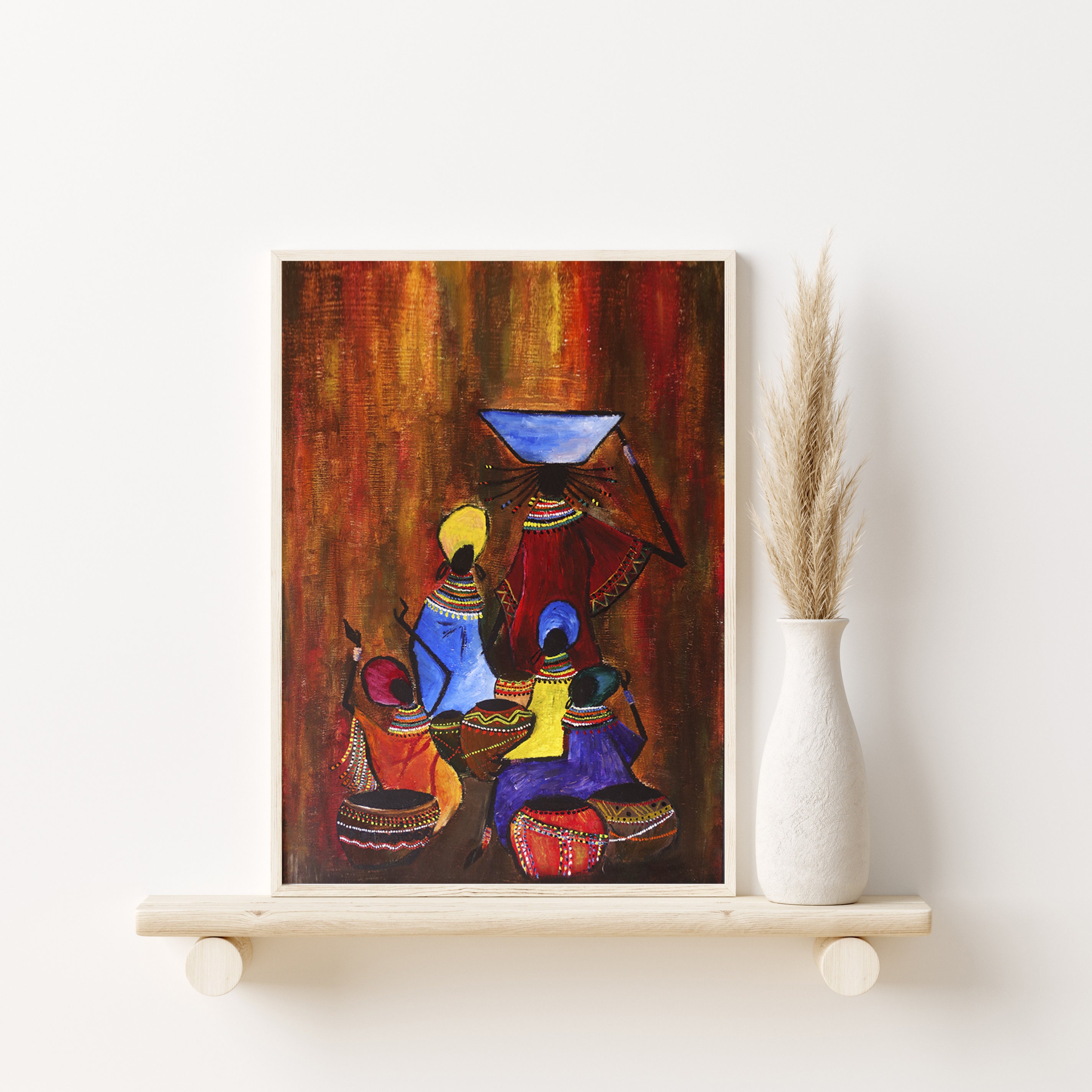 African Boho Wall Art African Art Contemporary African Art - Etsy