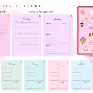 Self Care Planner | Pink Aesthetic | Self Love Digital Planner | Weekly ...