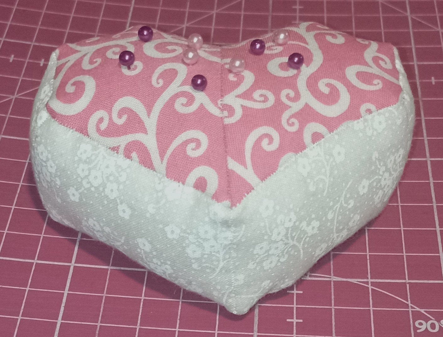 Delightful Heart Pin Cushion Pattern Using English Paper Piecing Method ...