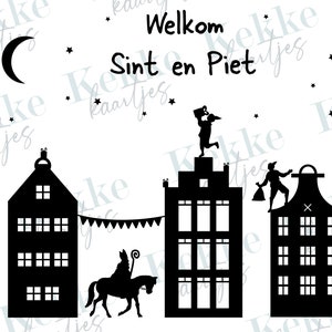 Sinterklaas SVG PNG JPG | Sinterklaas Window Sticker | Welcome Saint ...