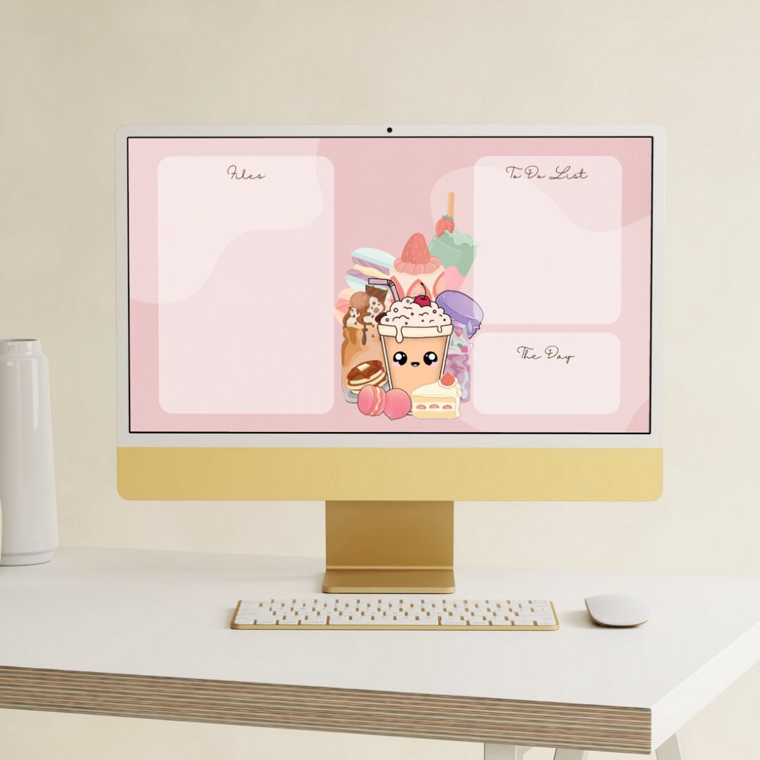 Kawaii Cute Desktop Wallpaper Computer Background Instant Download ...