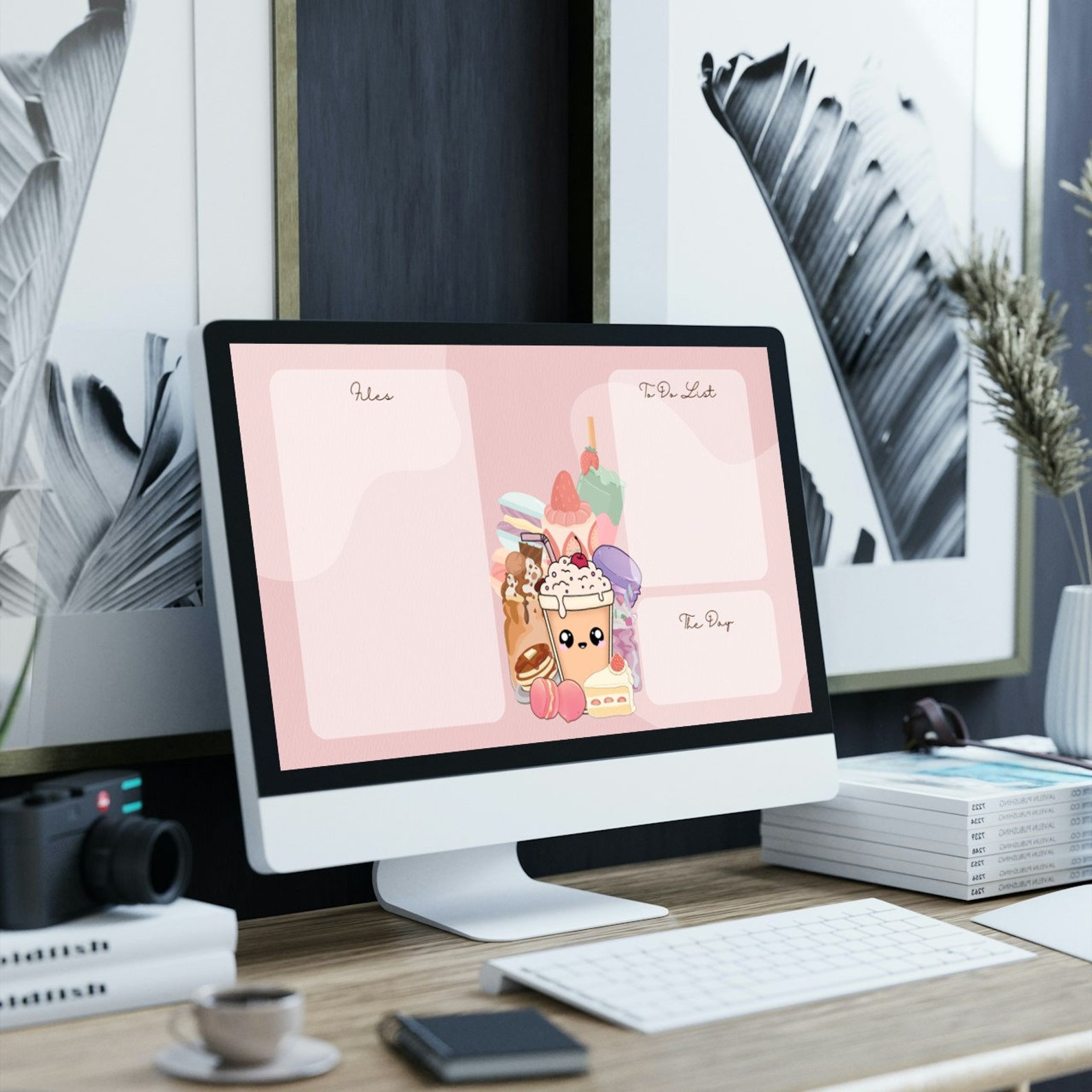 Kawaii Cute Desktop Wallpaper Computer Background Instant Download ...