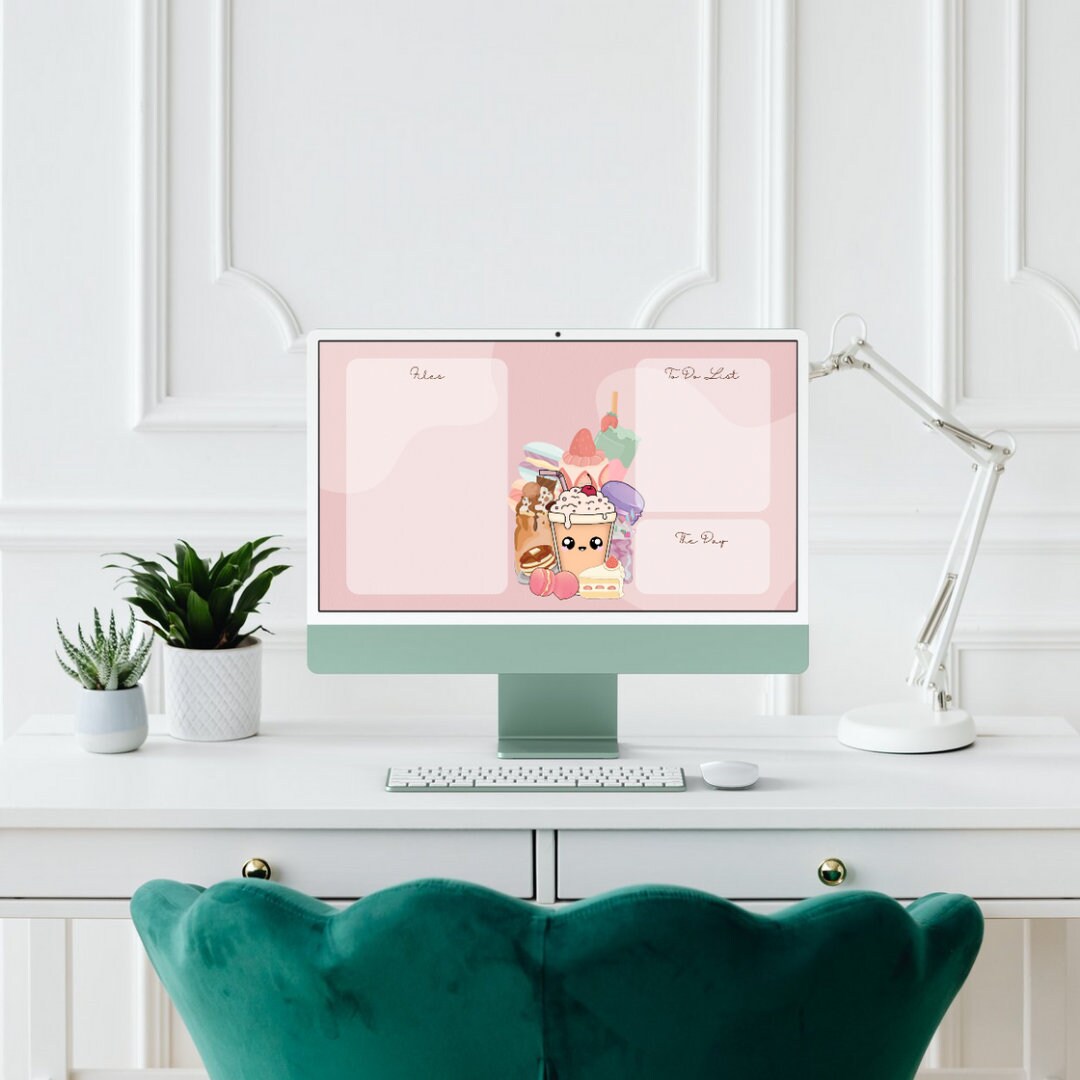 Kawaii Cute Desktop Wallpaper Computer Background Instant Download ...