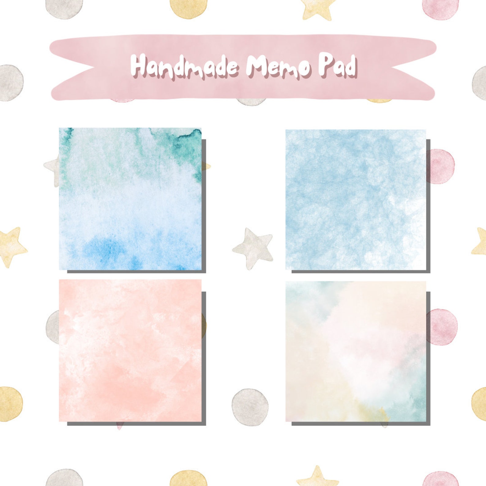 Non Sticky Memo | Cute Memo Pad | Handmade Memo Pad | Scrapbooking ...