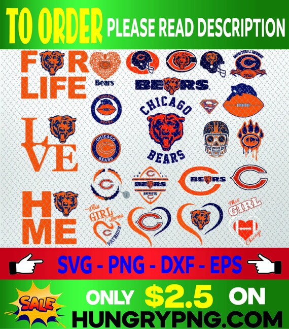 Chicago-bears Svg Bundle Chicago-svg Bears-svg - Etsy