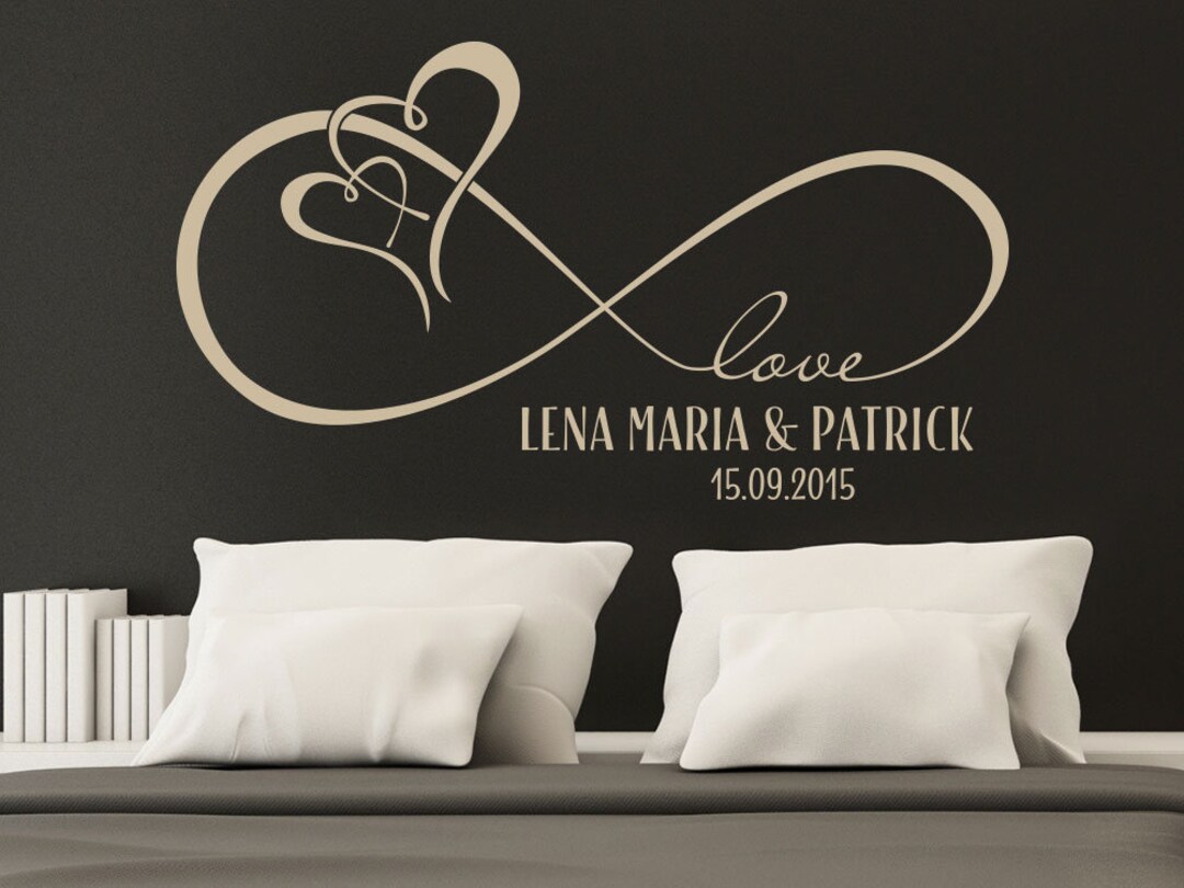 Personalized Infinite Love Couple Sticker - Etsy