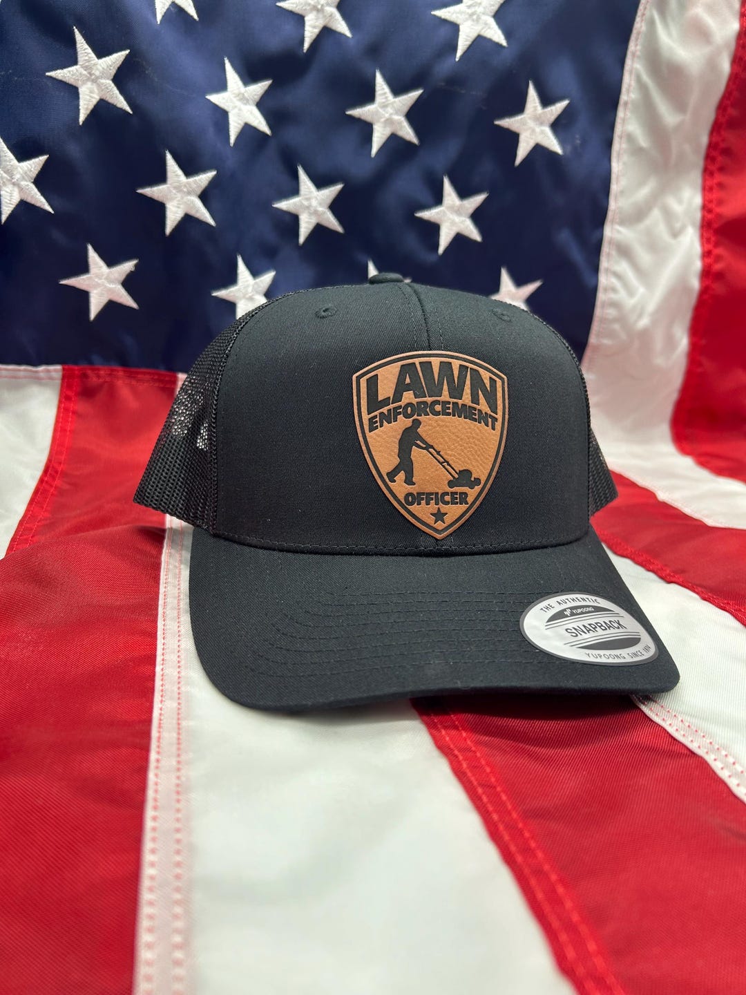 Lawn Enforcement Officer Hat Funny Dad Trucker Cap Lawn Mowing Gift ...
