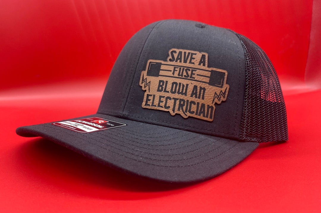 Richardson Yupoong Save a Fuse Blow an Electrician Hat Gift Funny Electrician Electric Dad Men ...