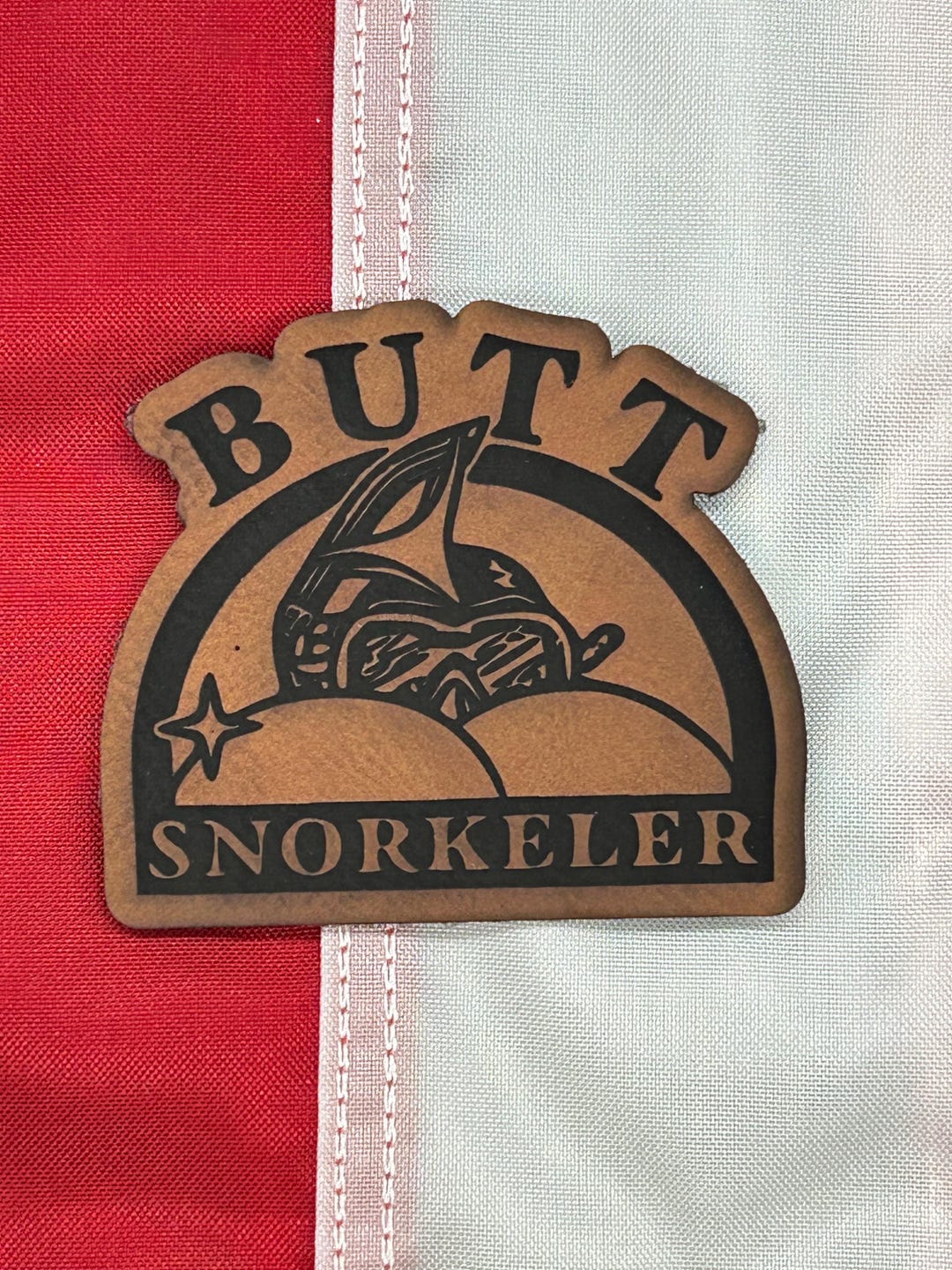 Butt Snorkeler Iron on Leatherette Patch Gift for Him - Etsy
