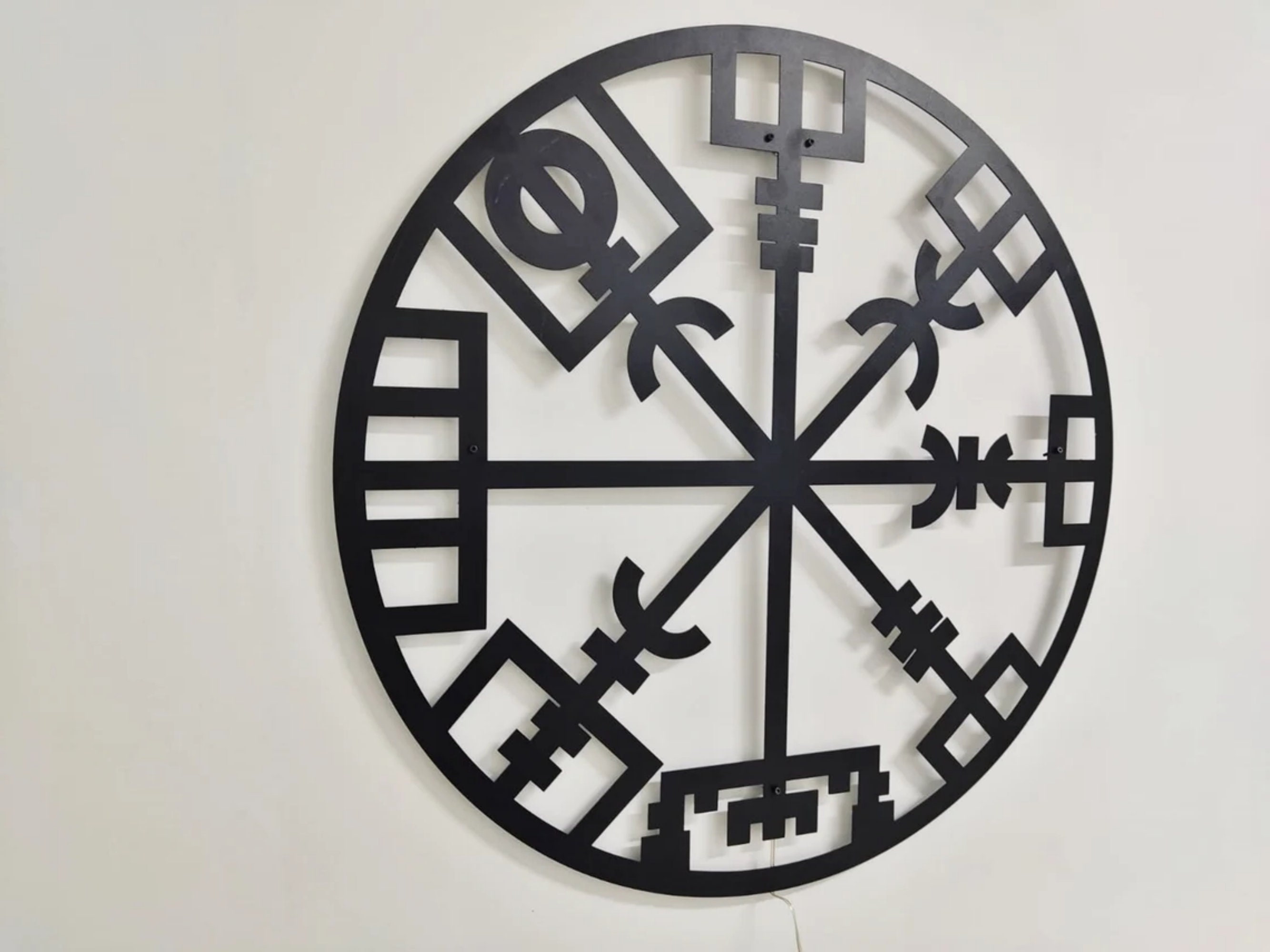 Vegvisir Wall Art Runic Wall Decor Vegvisir Wayfinder Metal - Etsy