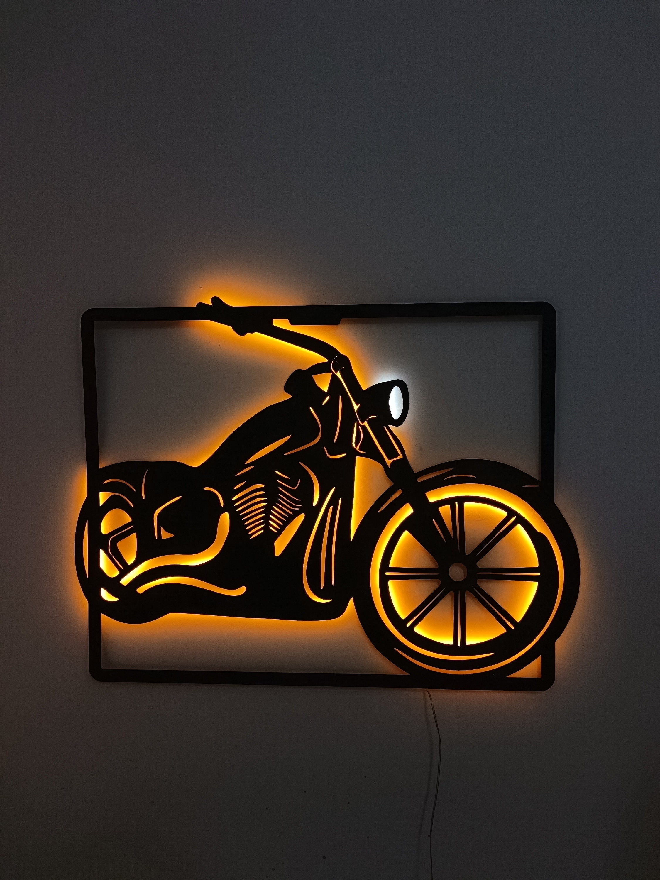 Harley Davidson Motorcycle Led Sign Moto T Custom Motorcycle Garage