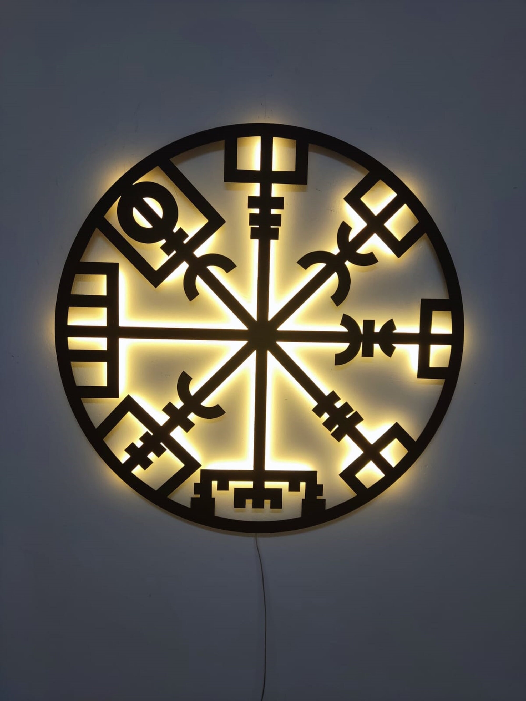 Vegvisir Wall Art Runic Wall Decor Vegvisir Wayfinder Metal - Etsy