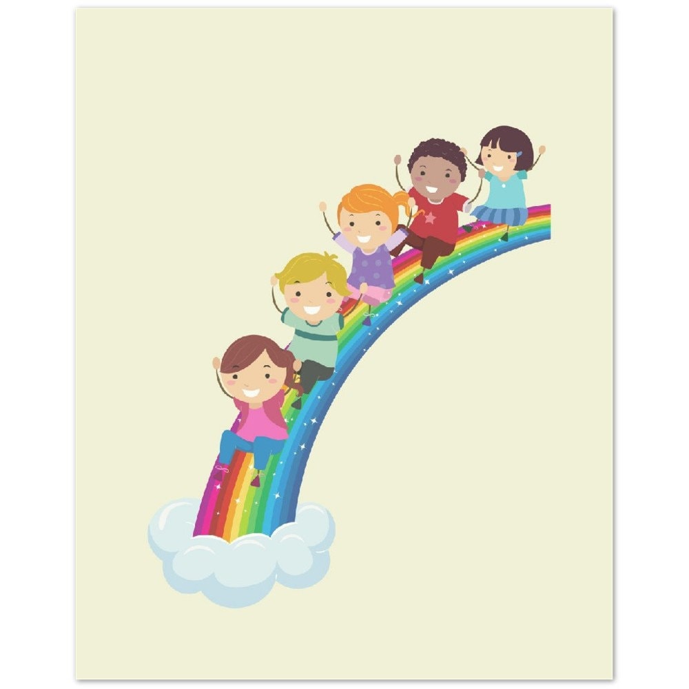 Children's Rainbow Poster. Perfect for a Nursery or Kids - Etsy