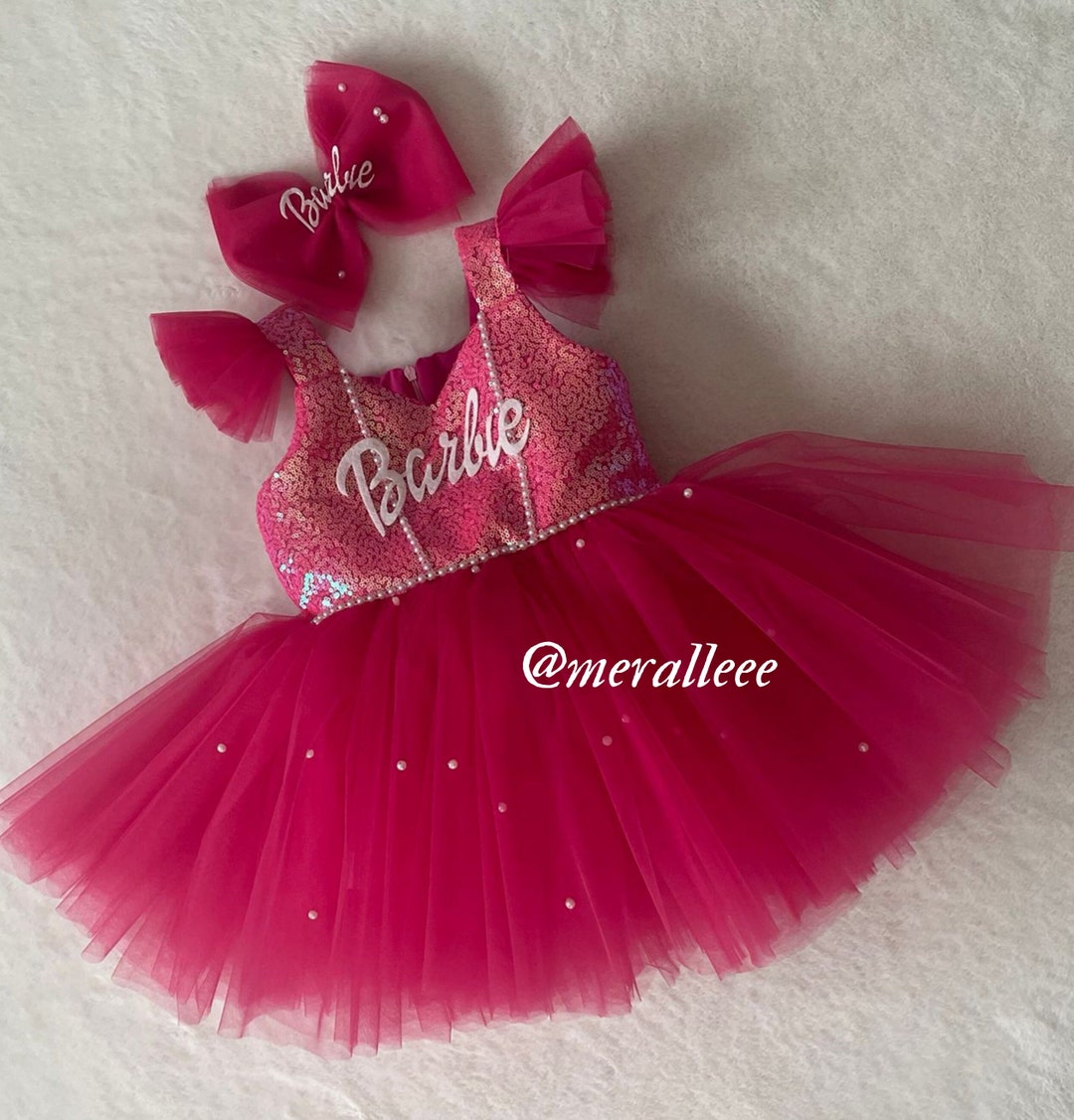 Fuchsia Dress, Girl Birthday Dress, Photo Shoot Outfit, Photo Shoot ...