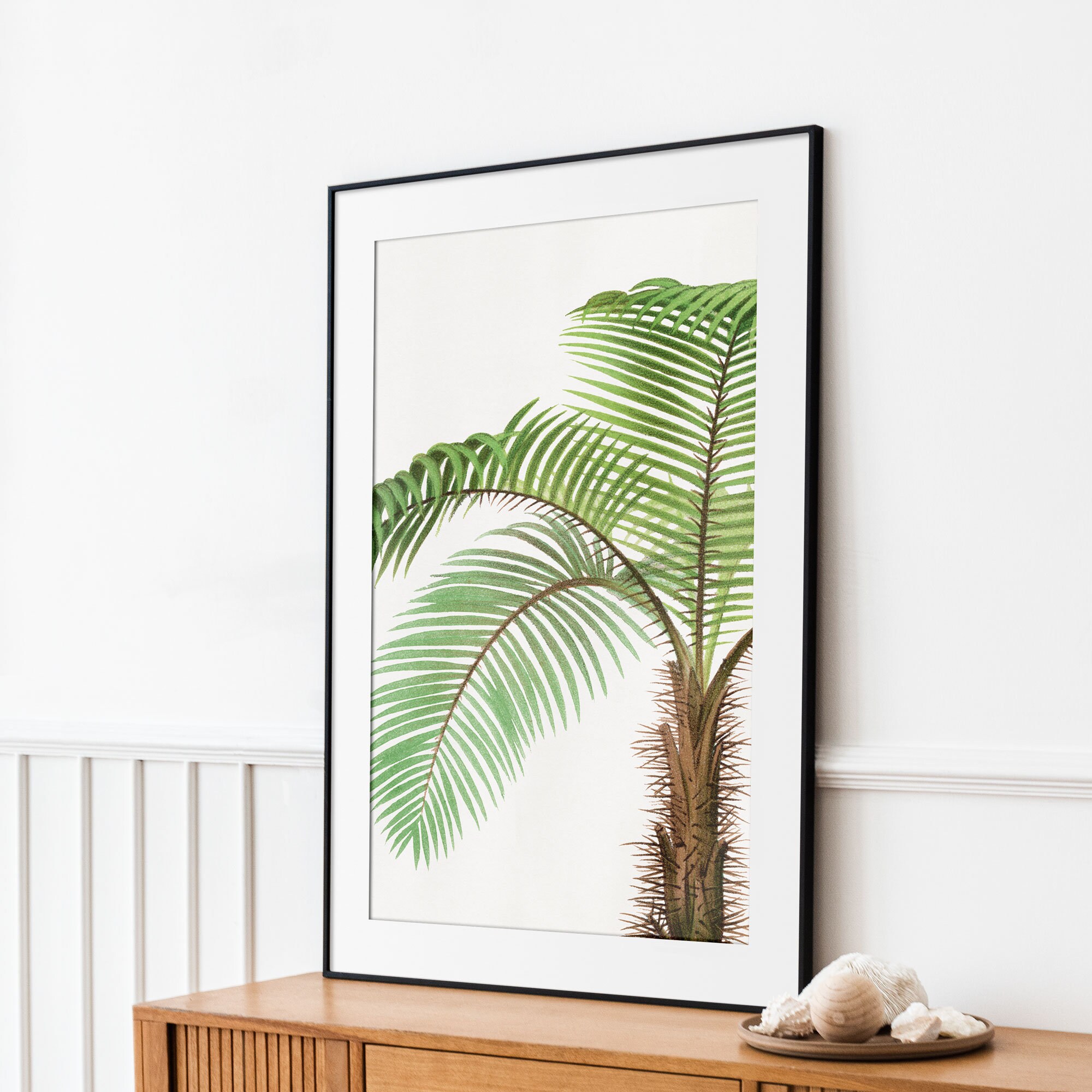 Palm Leaf Set of 2 Palm Tree Print Plant Posters Set Tropical Plant ...