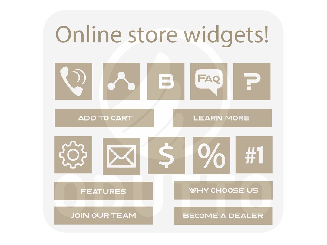 Widgets for Website Buttons Png - Etsy
