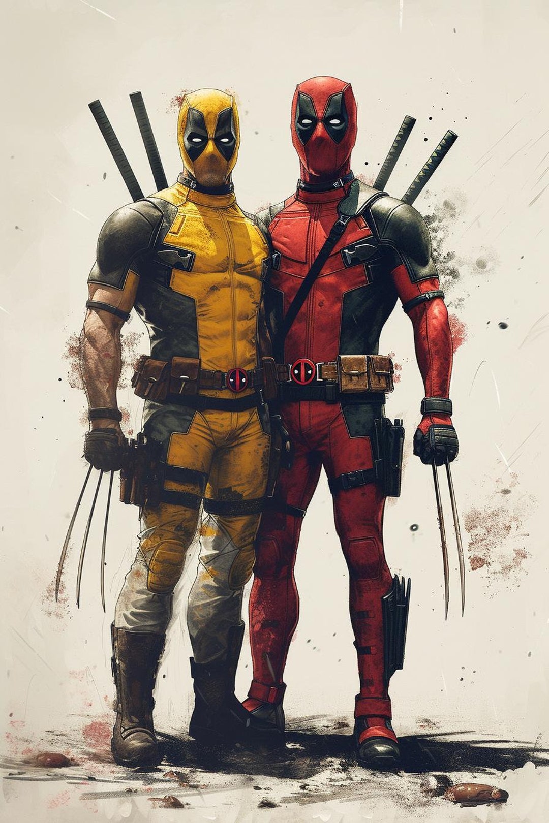 Deadpool and Wolverine Poster Digital Download Cosplay Wall Art Marvel ...